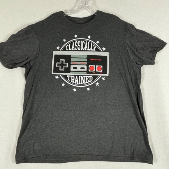 Nintendo | Shirts | Nintendo Classically Trained Mens Dark Gray Tshirt ...